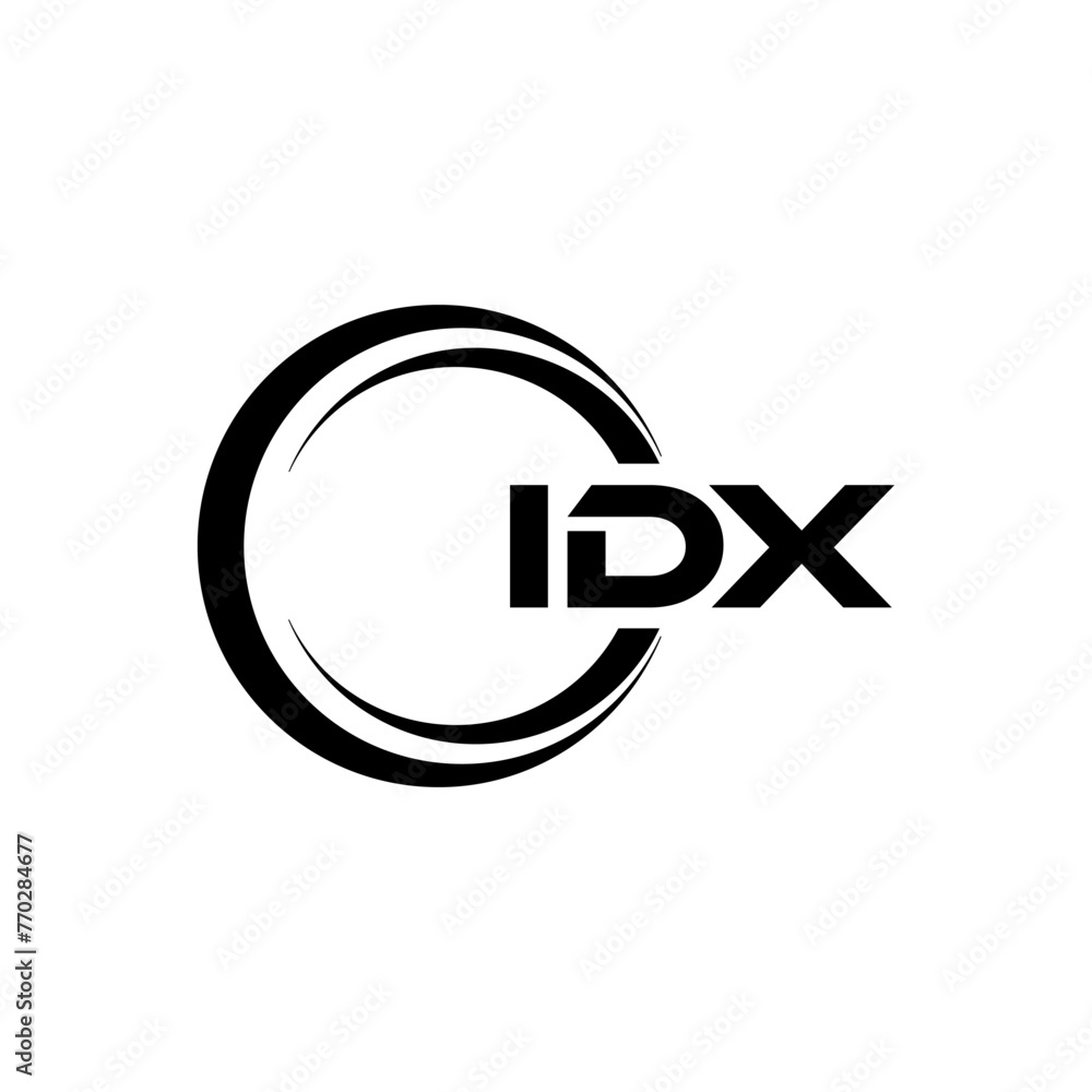 IDX letter logo design with white background in illustrator, cube logo ...