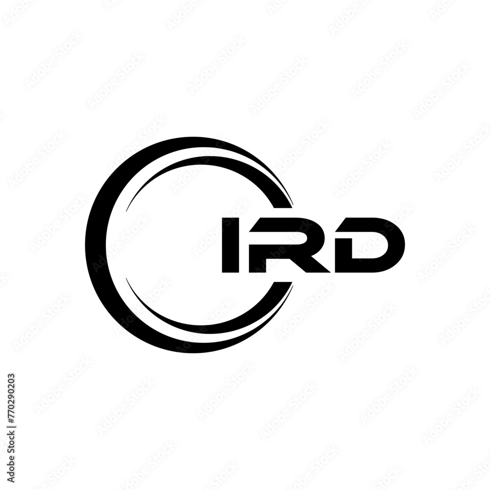 IRD letter logo design with white background in illustrator, cube logo ...