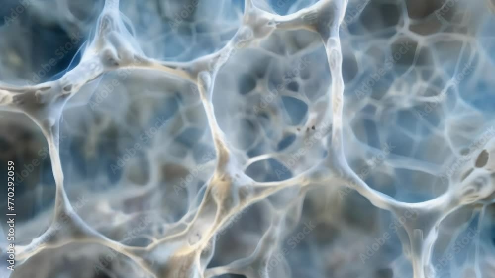 A detailed image of a plant cells cell wall magnified to show the ...