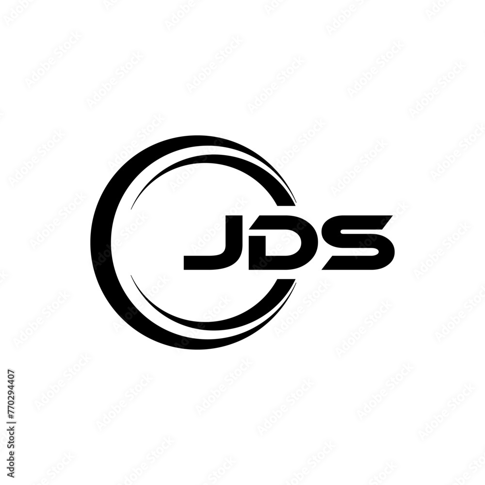 JDS letter logo design with white background in illustrator, cube logo ...