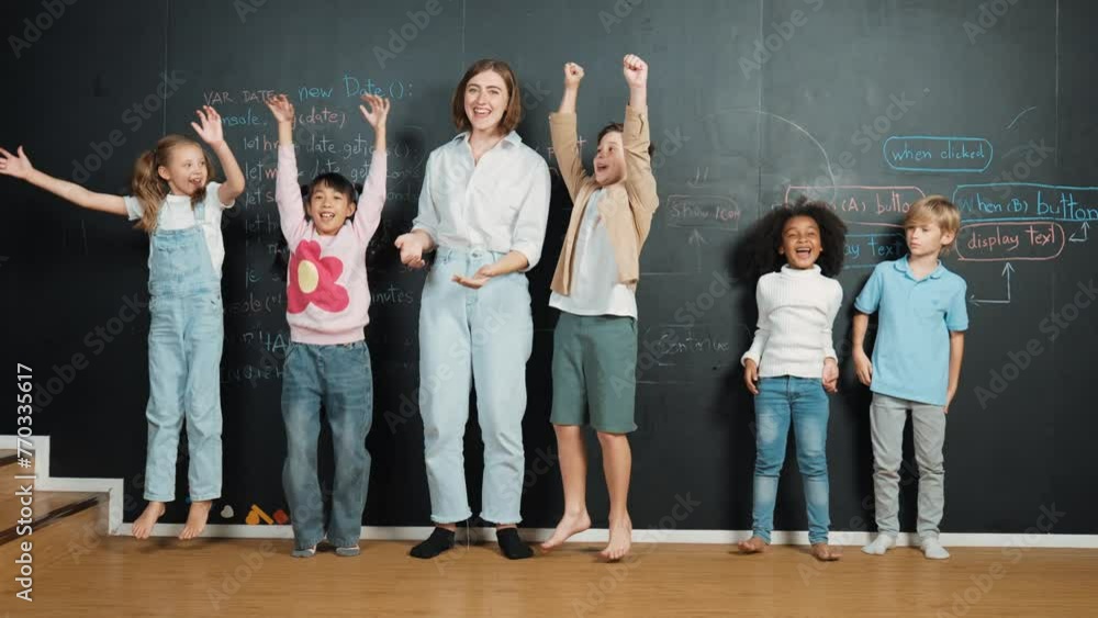 Multicultural happy student and teacher smiling and standing at ...