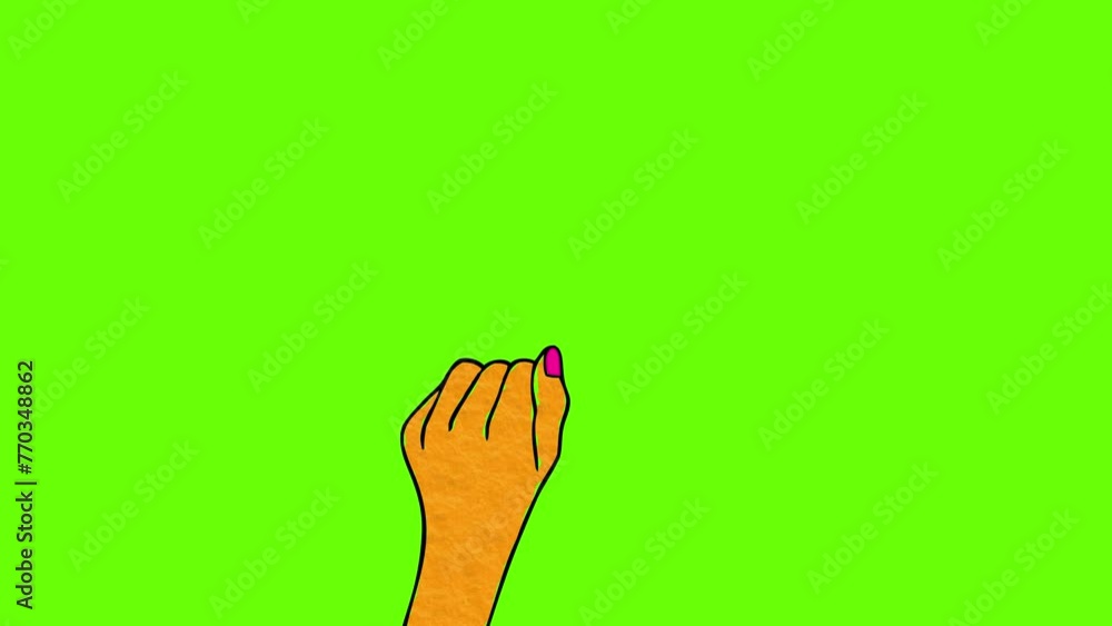 Cartoon hands animations pack with green screen background - Cartoon ...