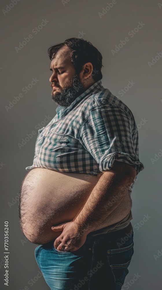 Design a stock photo portraying obesity as a multifaceted issue ...
