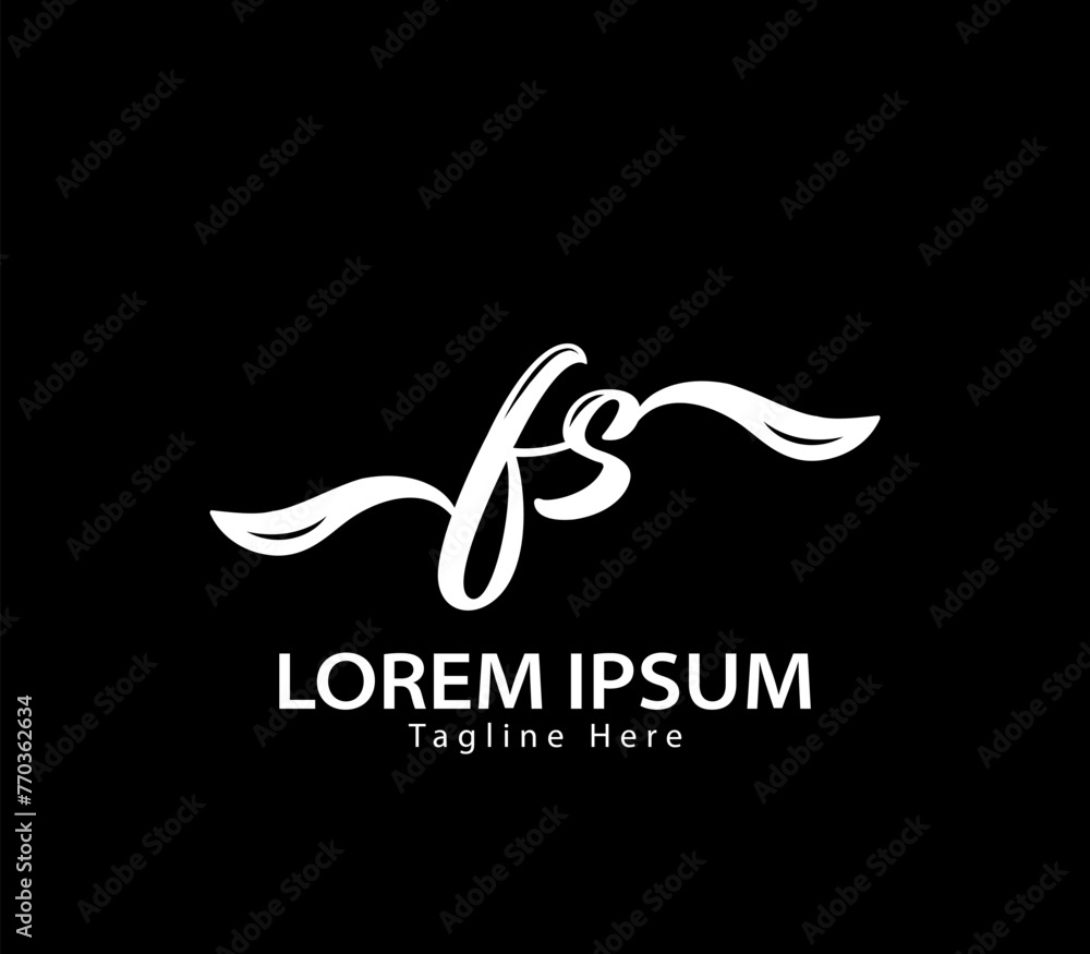 Initial handwriting letter FS logo design. FS logo design. FS logo ... Initial handwriting letter FS logo design. FS logo design. FS logo ...