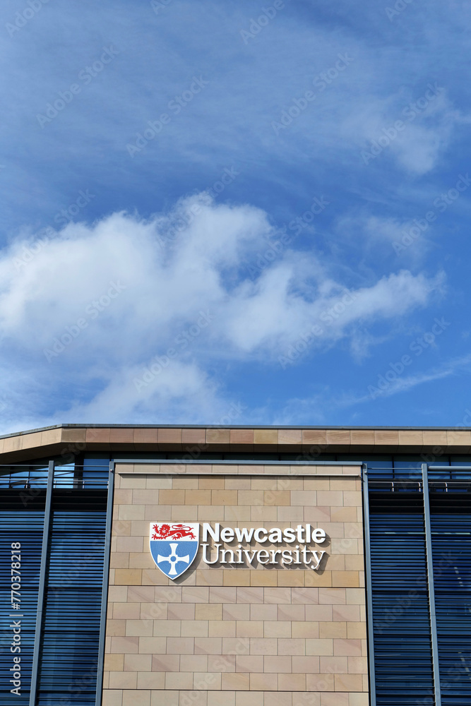 Newcastle, UK 03 27 2024 Newcastle University Kings Gate building with ...