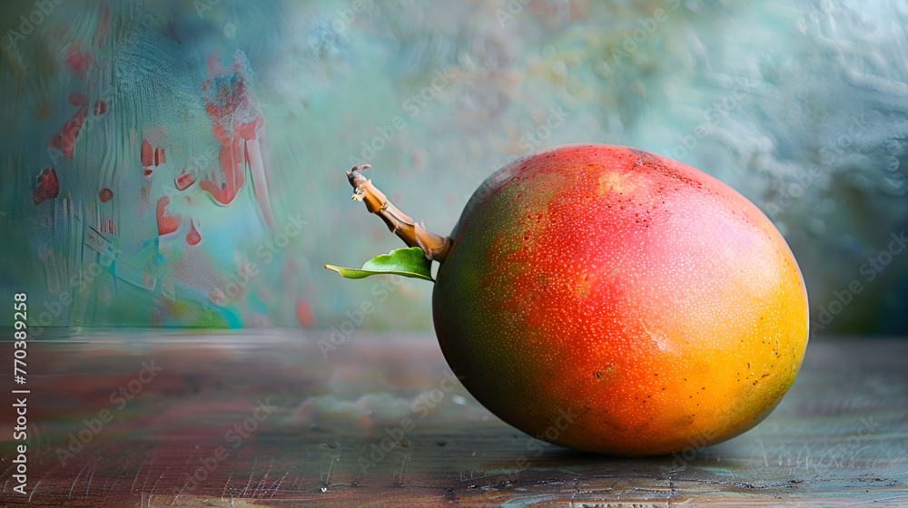 Tropical mango tree with big ripe mango fruits growing in orchard on ...