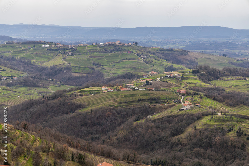 Panoramic view of the Collio hills, Cormons, between Gorizia and Nova ...
