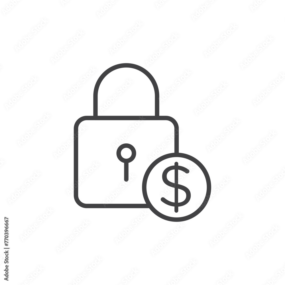 Fixed Price Assurance and Budget Icons. Lock Price and Cost Management ...