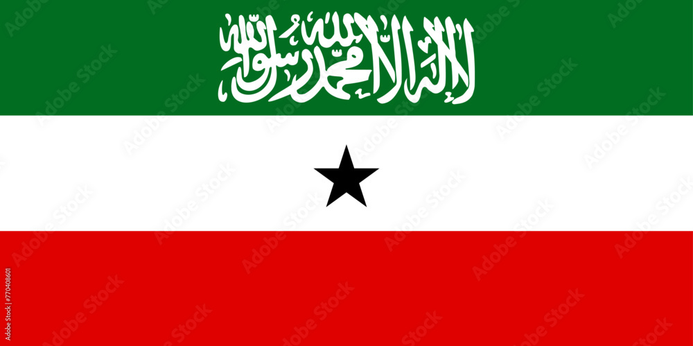 Flag Republic of Somaliland (Federal Republic of Somalia) horizontal ...