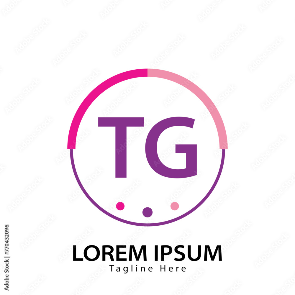 letter TG logo. TG. TG logo design vector illustration for creative ...