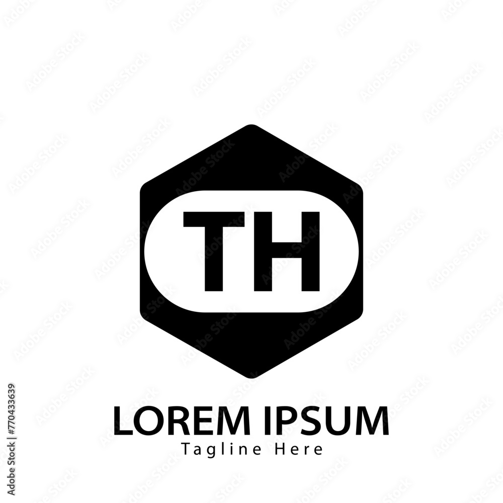 letter TH logo. TH. TH logo design vector illustration for creative ...