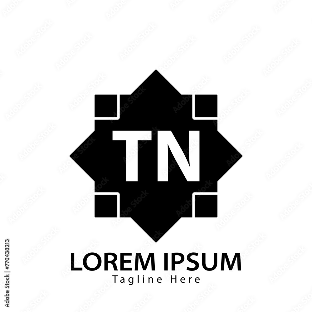 letter TN logo. TN. TN logo design vector illustration for creative ...