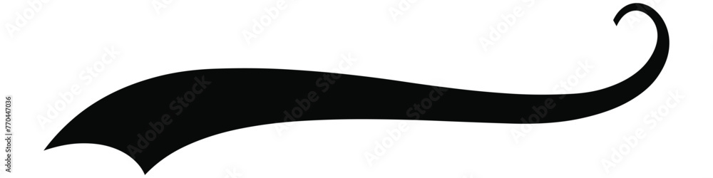 Swash swoop and swish calligraphy sign. Underlines hand drawn stroke ...