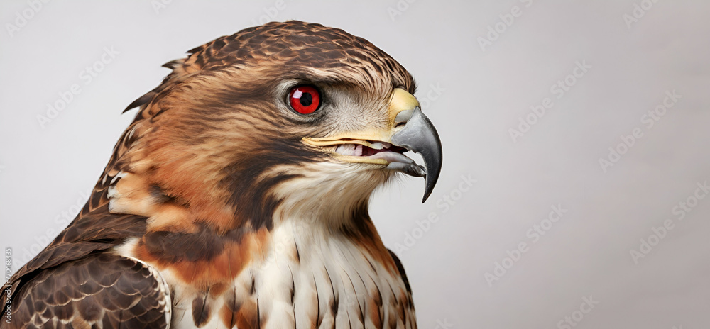 Red tailed Hawk white background, Isolated Transparent Background ...