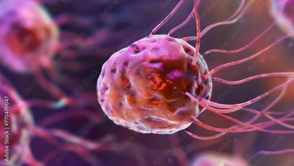 A microscopic image of Giardia lamblia a that causes the intestinal ...