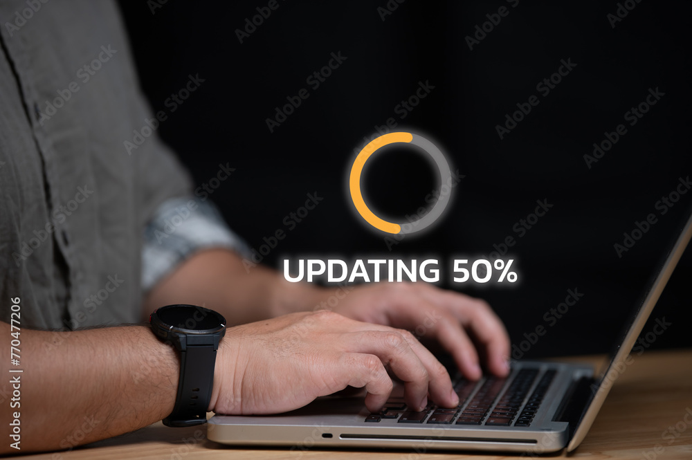 Operating system upgrade concept, Set up application for smart home ...