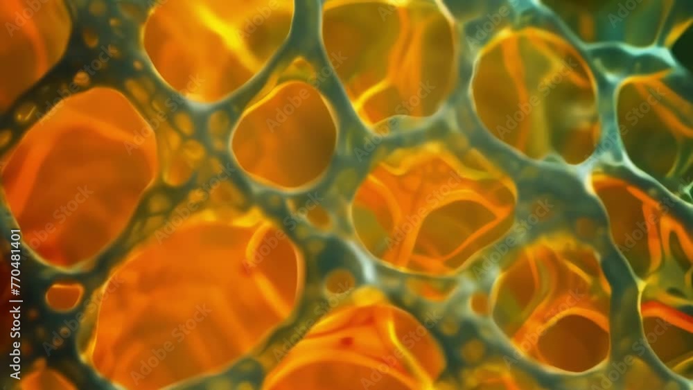 A crosssectional view of a plant cell wall revealing a latticelike ...