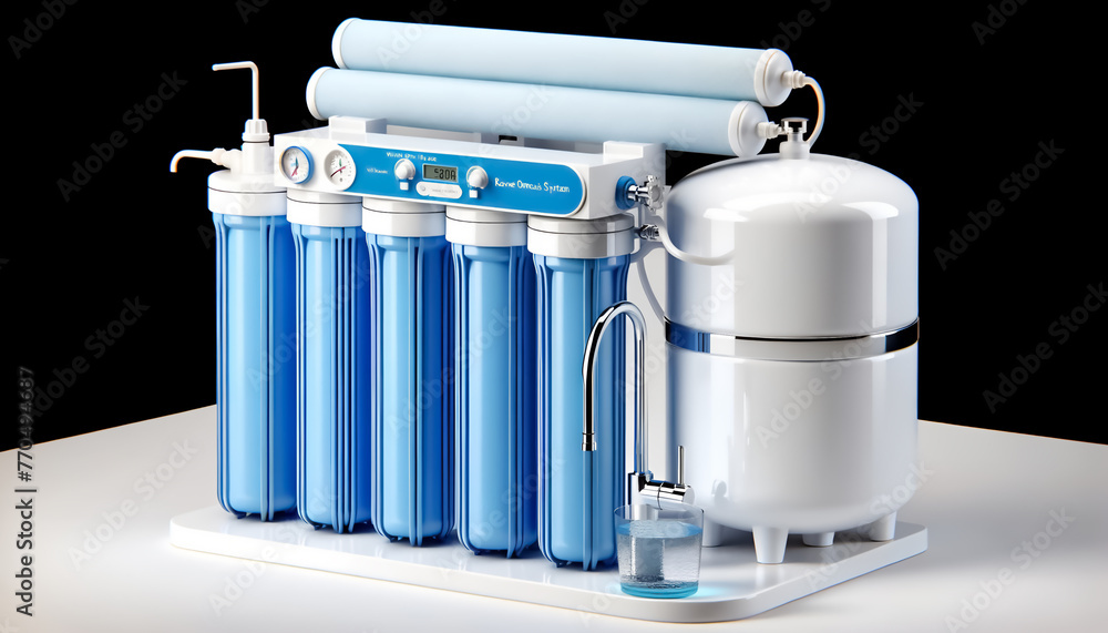 Modern Reverse Osmosis Filtration System: 3D Rendering, Reverse Osmosis ...