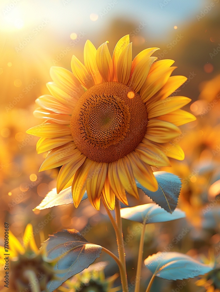 Sunflower in ZBrush detailed petals and seeds VFXenhanced to sway ...
