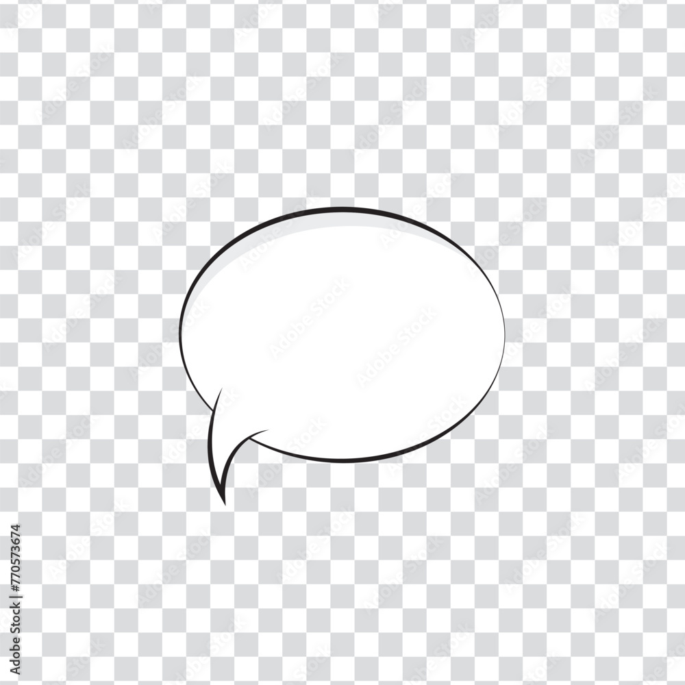Speech bubble vector, Comic speech bubble isolated sticker vector icon, Empty cartoon bubble ...