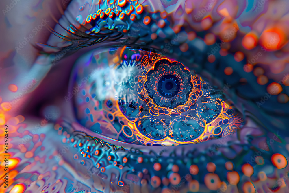 Hypnotic magic eye draws the viewer into a trance-like state with ...