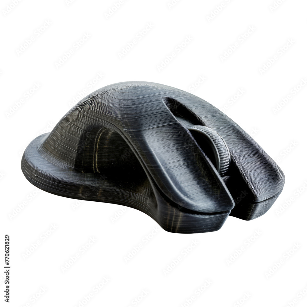 Computer mouse made from 3D printing machine isolated on transparent ...