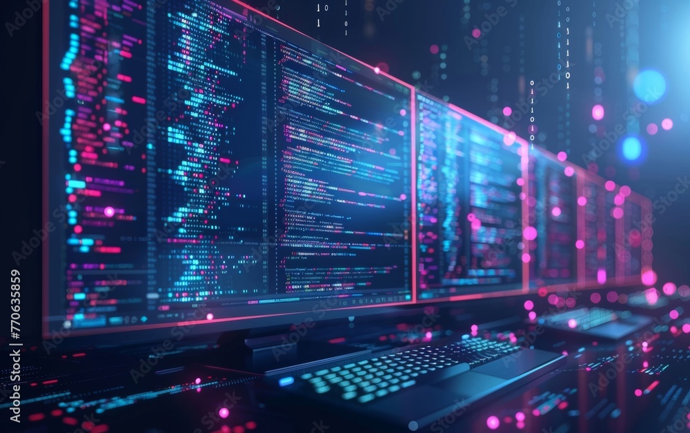 Abstract vector illustration set depicting application software ...