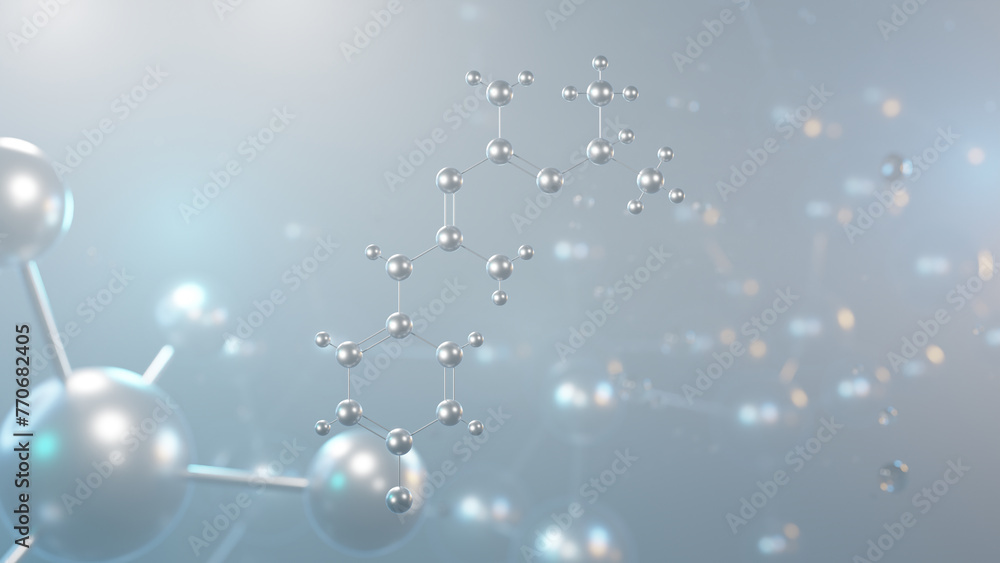 proguanil molecular structure, 3d model molecule, miscellaneous ...