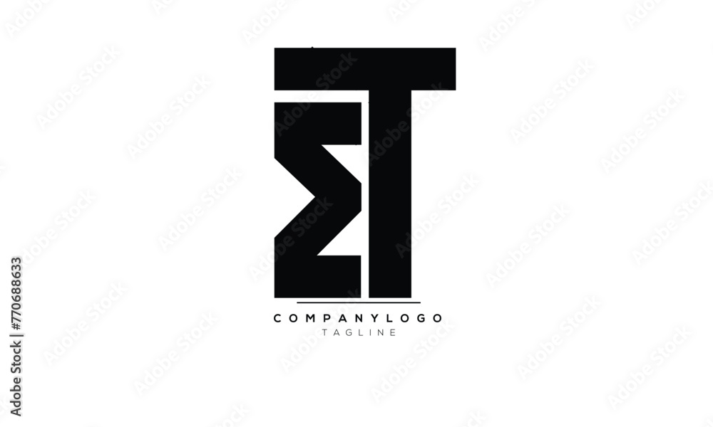 Alphabet letters Initials Monogram logo ET, ET INITIAL, ET letter Stock ...