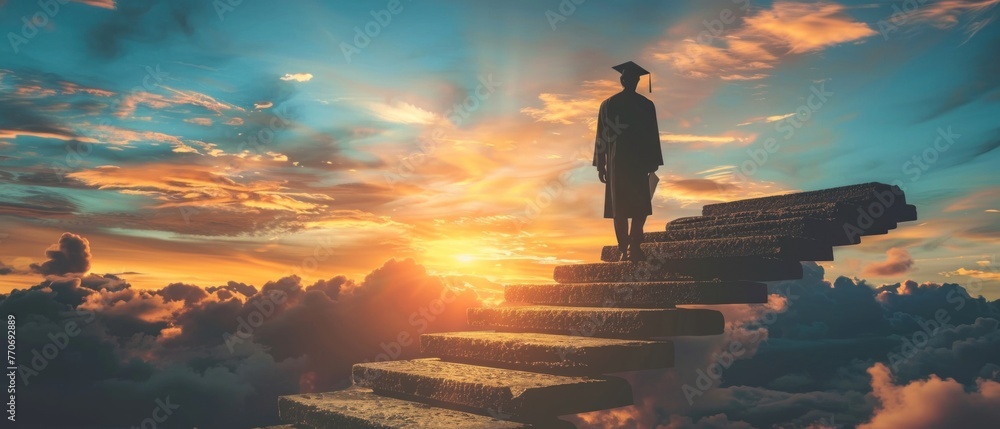 Educational Success and Career Achievement Concept Scene learning ...