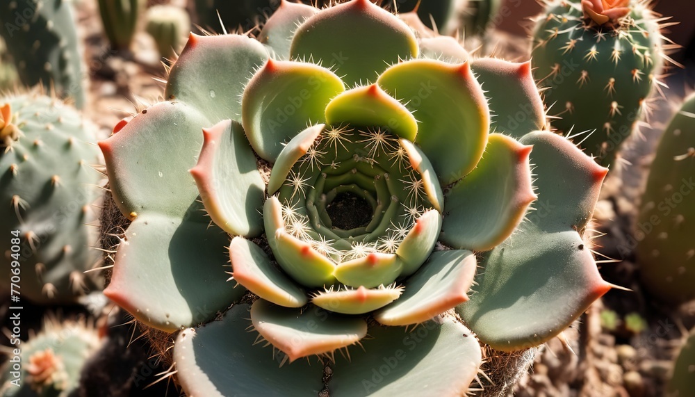 Canker symptoms or ringworm in cactus Succulent plant a type of ...