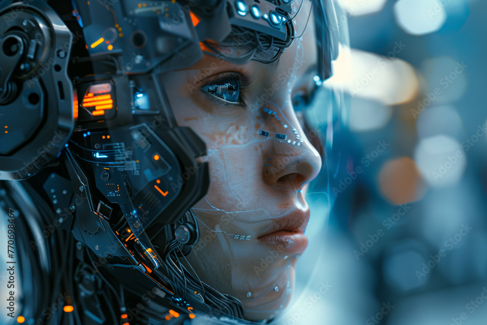 Futuristic sovereign AI visualization. Glimpse into the governance of ...