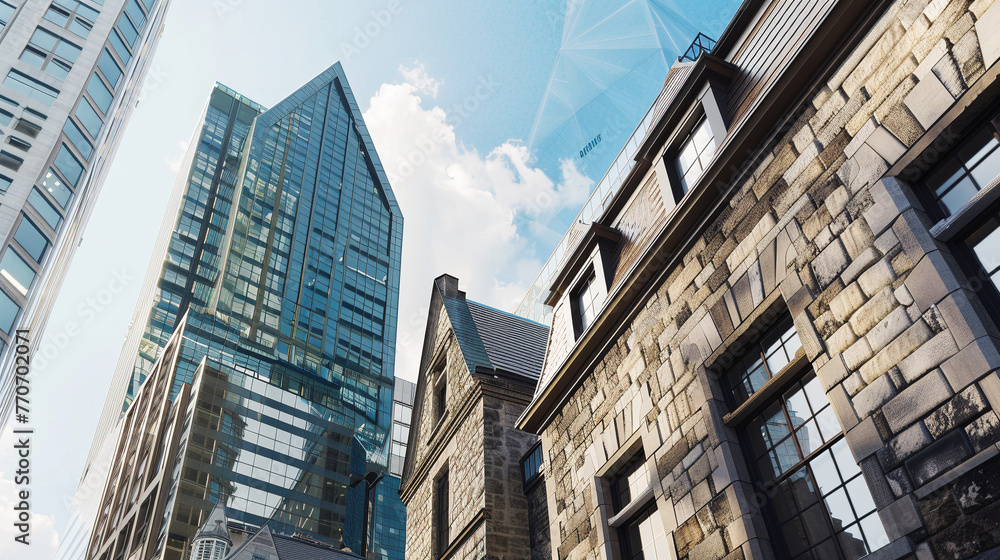 Architectural Intersections: The Fusion of Past and Present Stock ...