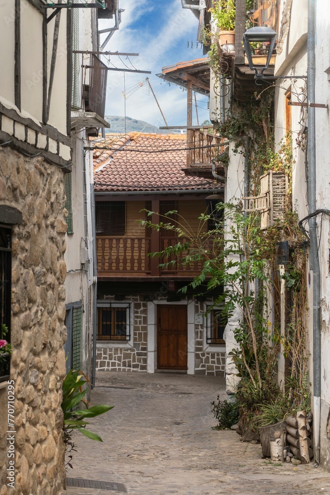The streets of the medieval village of Hervas look like something out ...