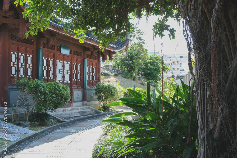 Fukushuen traditional Chinese garden in the Kume area of Naha, Okinawa ...