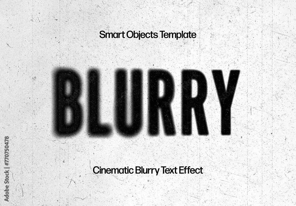 Side Blur Text Effect Mockup Stock Template | Adobe Stock
