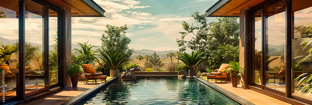 Tropical Luxury Poolside Retreat in Bali, Indonesia, Showcasing a ...