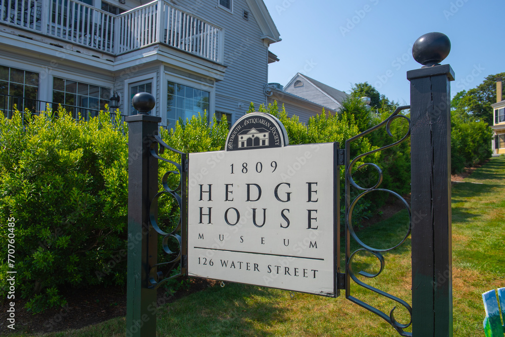Plymouth Antiquarian House aka Hedge House was built in 1809 for ...