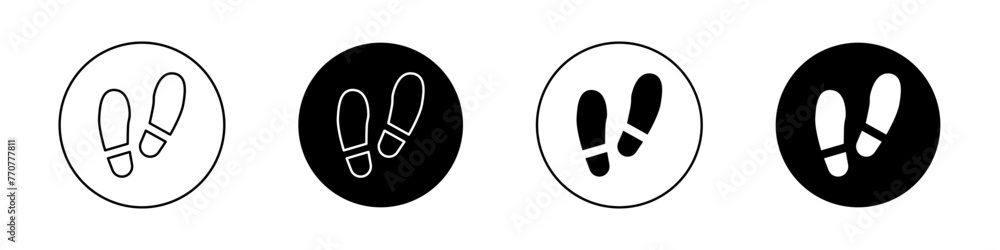 Soles icon set. footprint vector symbol. sneaker step print sign. feet ...