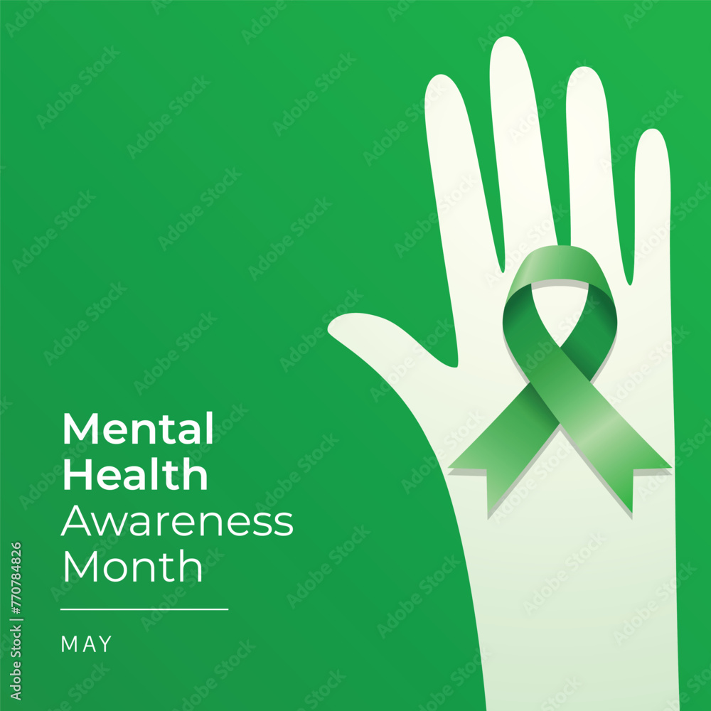 vector graphic of Mental Health Awareness Month ideal for Mental Health ...