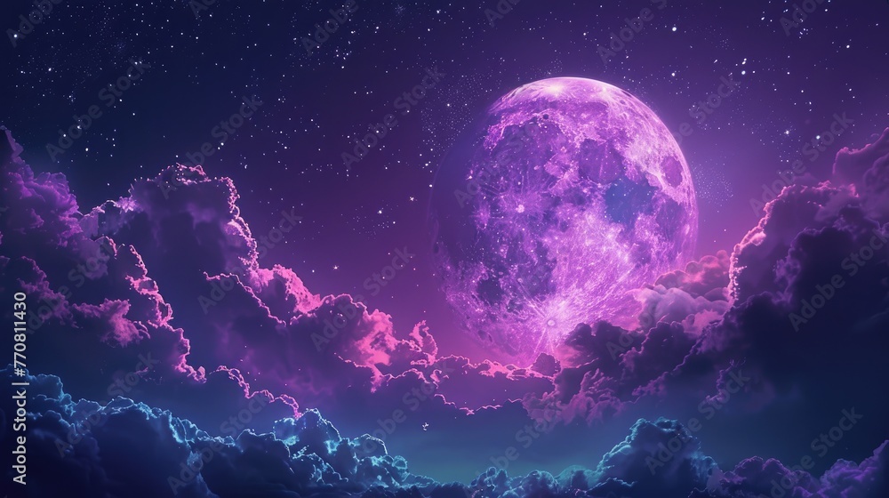 fantasy night sky wallpaper 4k. cloudy night sky with moon 4k wallpaper ...