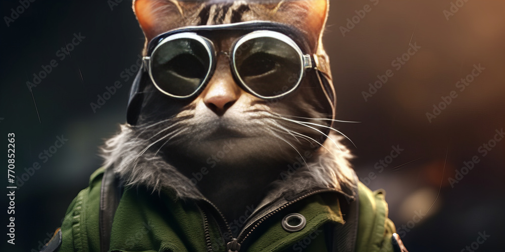 Adventurous Feline Aviator: The Epic Journey of a Daring Cat Banner ...