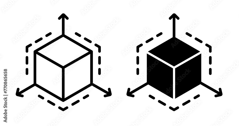 Building and 3D Model BIM Icons. Architectural Planning and Design ...