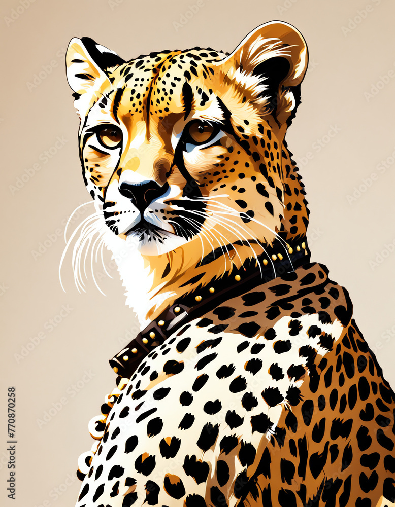 Fashionable Feline Flair: Anthropomorphic Cheetah in Anime-Inspired ...