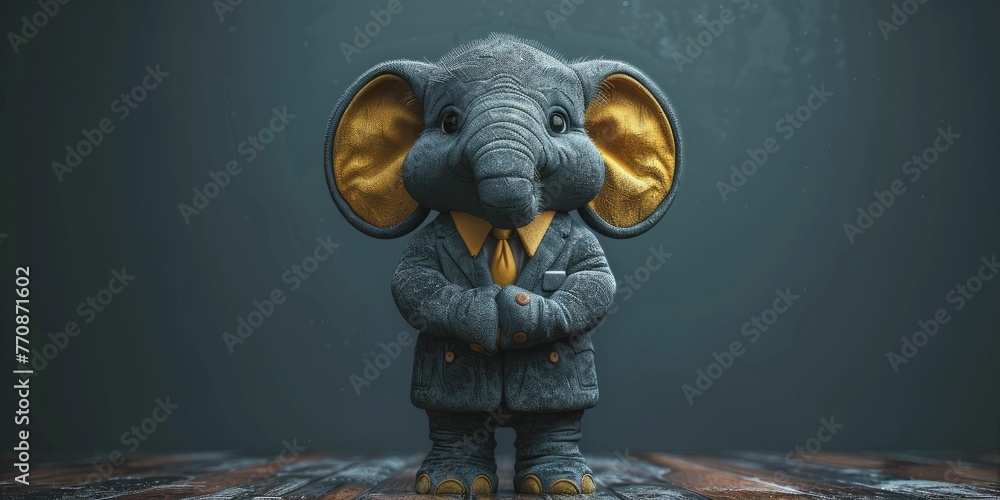 Elephant as a community leader, guiding and supporting the workforce in ...