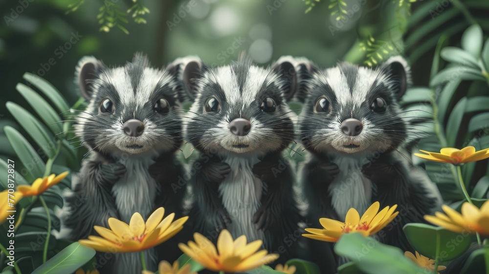 Skunks in cute 3D animation help restore harmony by acting as natural ...