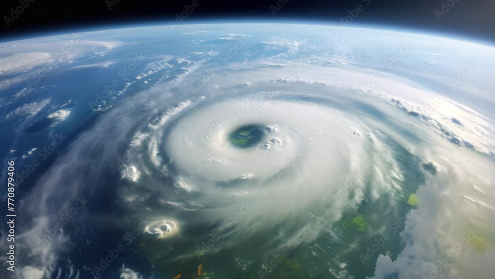 Satellite View of a Hurricane From Space, Space view of the American ...