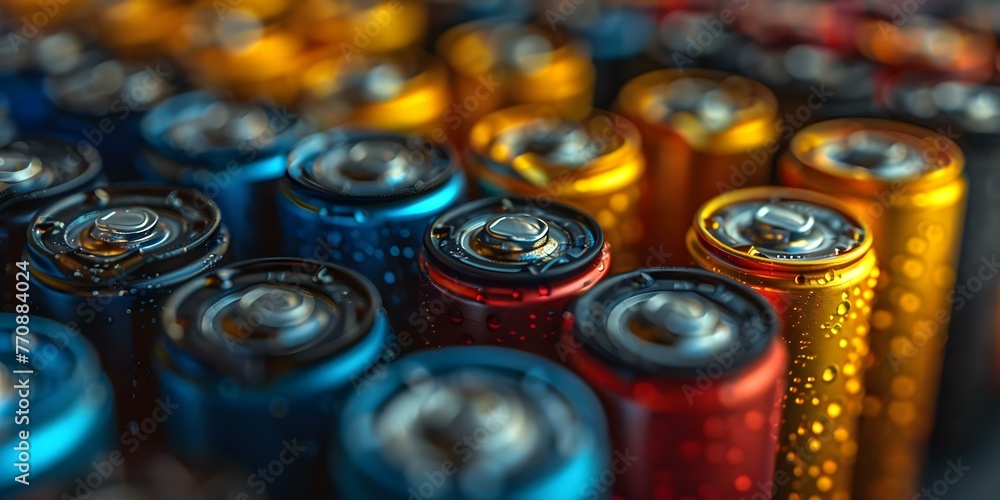 Closeup of various battery metals and minerals essential for energy ...