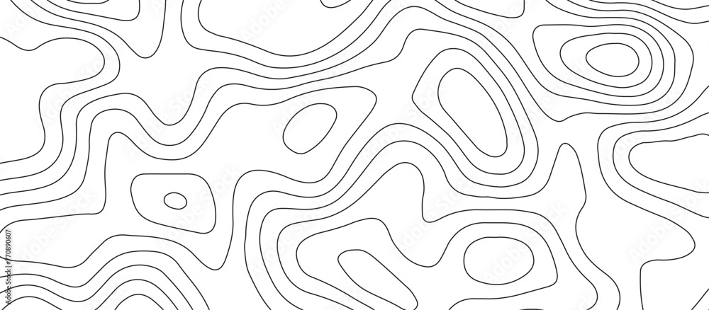 Abstract topographic map patterns, topography line map. The black on ...