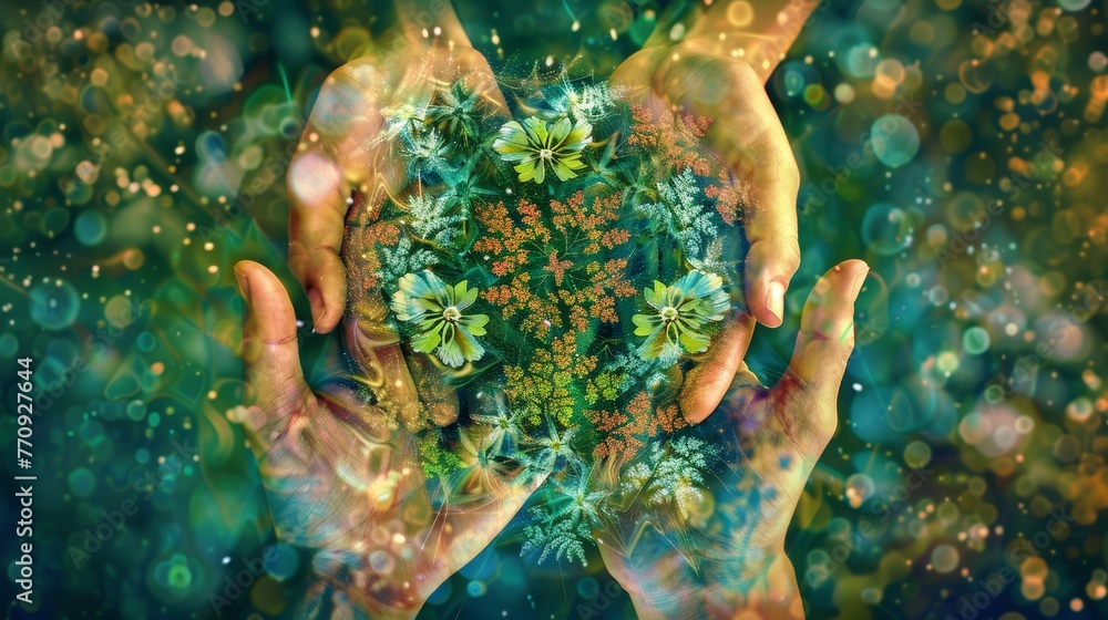 a picture which represents harmony, circle which represents connection ...